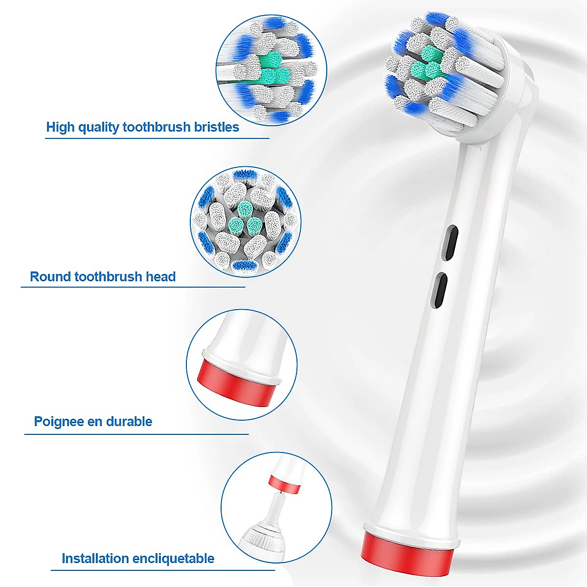 WuYan 8 pcs Extra Soft Bristles Replacement Heads Compatible with Oral B Electric Toothbrush Head Extra Thin Soft Bristles Gum Care