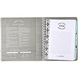 C.R. Gibson Wood Panel Rustic Spiral Recipe Journal, 100 Pages, 7.25" x 9" (QMR-18687)