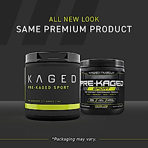 Pre Workout Powder; Kaged Muscle Pre-Kaged Sport Pre Workout For Men And Women, Increase Energy, Focus, Hydration, and Endurance, Organic Caffeine, Plant Based Citrulline, Mango Lime