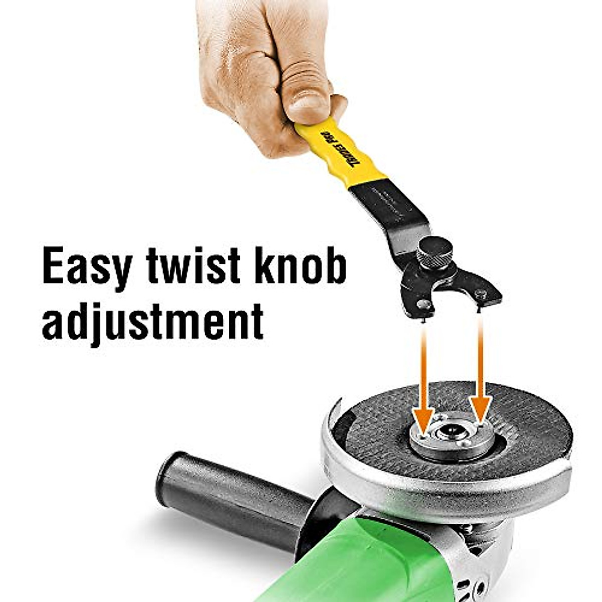 Tradespro Adjustable Angle Grinder Pin Wrench - 830250, Yellow,black