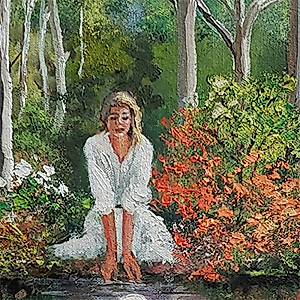 The Reflection, Lily Pond by Internationally Renowned Painter Yary Dluhos