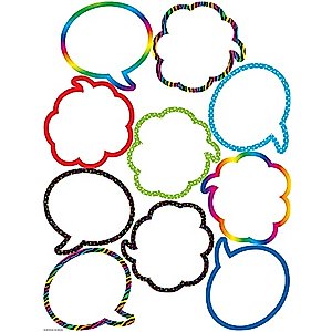 Teacher Created Resources Speech/Thought Bubbles Accents (5047),Multi Color