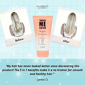 Elizabeth Mott Thank Me Later 5-in-1 Hair Primer - Leave-In Treatment for Conditioning, Strengthening & Heat Protection - Anti-Frizz, Hydrating, Shine-Boosting Formula - Vegan & Cruelty-Free, 150 mL