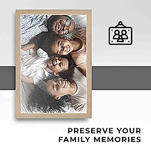 20x11 Frame Grey Real Wood Picture Frame Width 1 Inches | Interior Frame Depth 0.5 Inches | Weatherly Distressed Photo Frame Complete with UV Acrylic, Foam Board Backing & Hanging Hardware