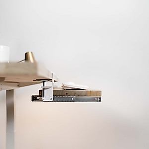 VIVO Clamp and 12 inch Rail Set for DIY Custom Wooden Keyboard Trays (Tray Not Included), Under Desk Pull Out Slider Track with Extra Sturdy C-clamp Mount System, White, MOUNT-RAIL02W