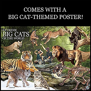 WILD ENVIRONMENTAL SCIENCE Extreme Big Cats of the World - For Ages 6+ - Create and Customize Models and Dioramas of Tigers, Snow Leopards and more - Study the Most Extreme Animals