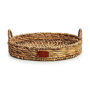 DEMDACO ETC Natural Brown 3.5 x 18 Inch Grass Round Wicker Basket