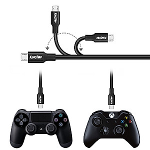 2 pack 9.8ft Charging Cable for PS4 and Xbox One Controller Kingtop USB Charge Cord for Playstation 4 DualShock Xbox One Controller Android Smartphone