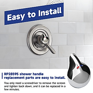 RP28595 Shower Handle Replacement Parts Temperature Control Knob for Delta Faucet Temperature Knob and Cover, Replacement Parts for Delta Shower