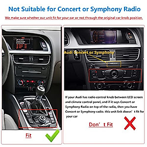 Road Top Wireless Carplay Android Auto Retrofit Kit for Audi A4 A5 S4 S5 RS4 RS5 Q5 2008-2015 with 3GMMI Factory Screen Update, Support Mirrorlink, Siri, Original Control, Camera