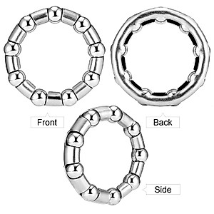 Jaceyon Bike-Ball-Bearing-Retainer, Bicycle-Ball-Bearings, 5/16" x 9-Balls-Bike-Crank - 4 Pcs Replacement Mountain Bike Parts Repair Accessories for MTB Bicycle Crank Bottom Bracket