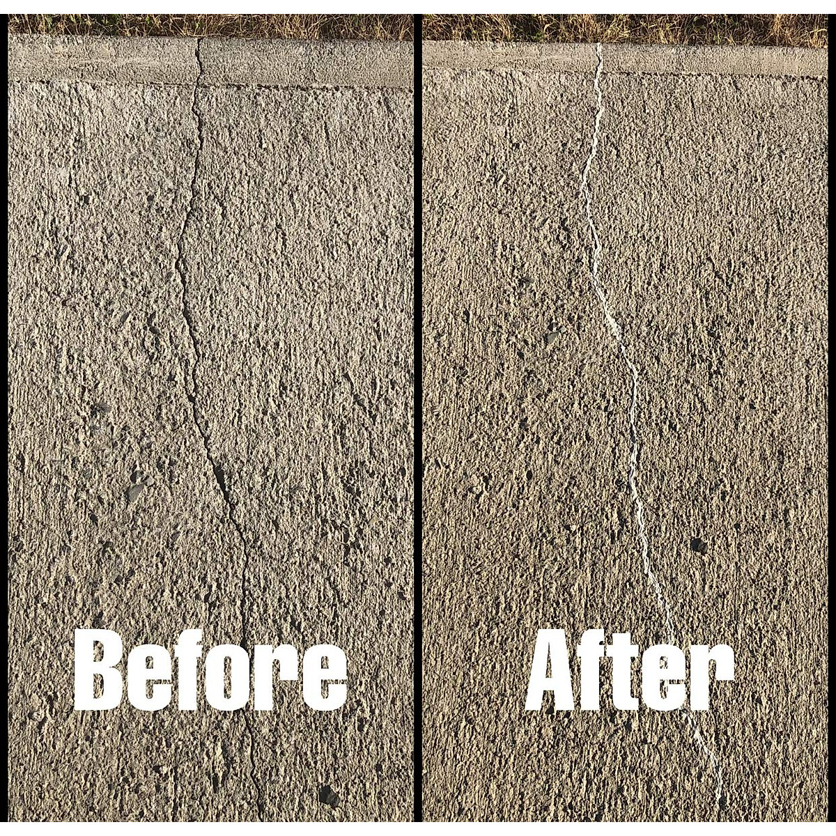 Bluestar Flexible Concrete Crack Filler (Gray), DIY - No Special Tools Needed, Fill Cracks in Concrete Driveways, Sidewalks, Patios, Garage and Basement Floors. 16 fl. oz. Bottle.