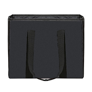HOME DISTRICT Document Organizer Tote - Portable File Box with Handle Holds Letter Size Folders