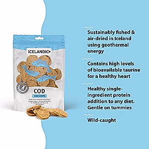 Icelandic+ Plus Cod Fish Chips Dog Treat 2.5-oz Bag