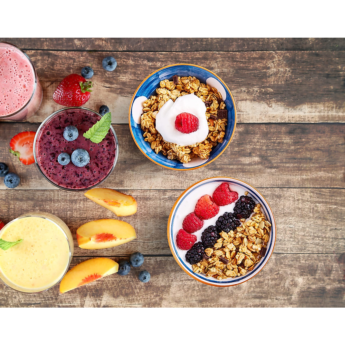 Cocowhoa Ceramic Dessert Style Bowls, 10oz Capacity, Modern Snack Bowls, Japanese Inspired Dishware Bowls, Ceramic Bowl Gift Set, Perfect for Rice, Cereal, Pasta, Ice Cream, Small Bowl Set (2)