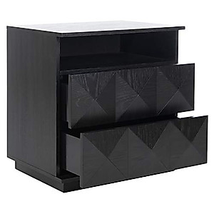 Safavieh Couture Home Patty Modern Black 2-drawer Nightstand
