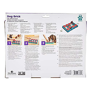 Outward Hound Nina Ottosson Dog Brick Interactive Treat Puzzle Dog Toy, Intermediate