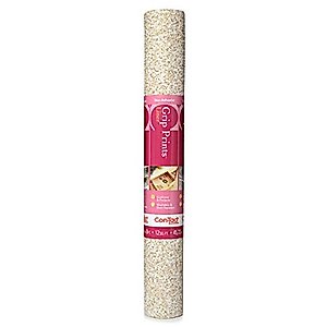 Con-Tact Brand 08F-C8A46-04AZ Grip Prints Non-Adhesive, No Slip Counter, Drawer/Shelf Liner, 18" x 8', Beige Granite
