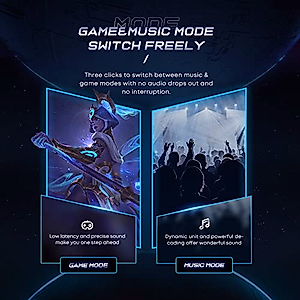 Langsdom Wireless Earbuds, Delta ENC Talking Noise Reduction Headphones, Bluetooth 5.3 with Ultra-Low Latency, Dual Modes for Gaming or Music, Great Sound for Rock Playing Phone Games Sports