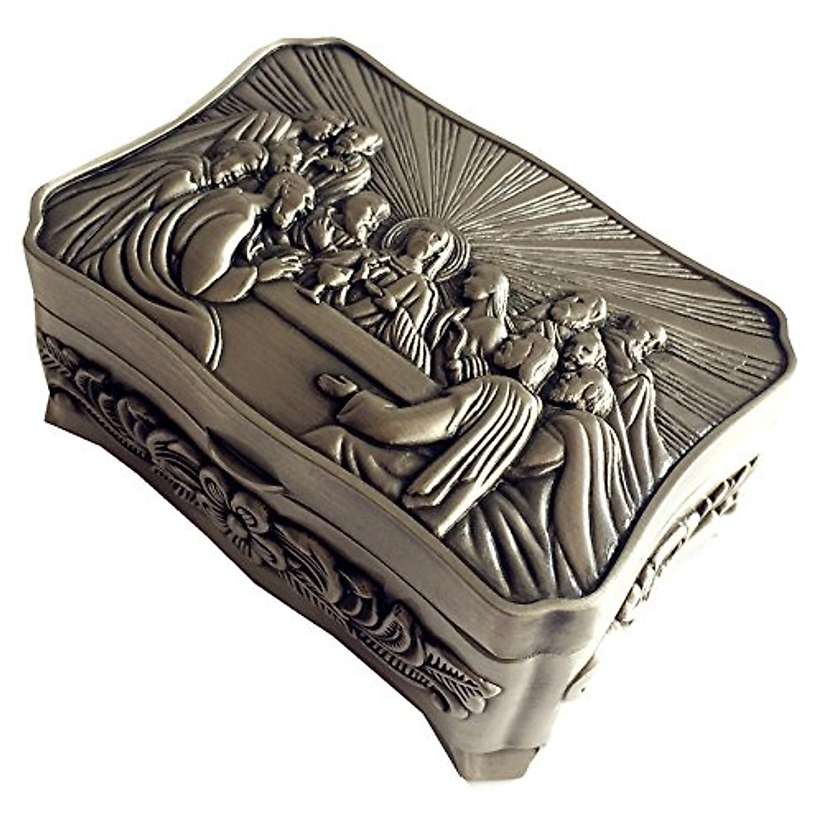 elegantmedical Last Supper Rosary Necklace Eucharistic box Catholic Christian Roman rosary case
