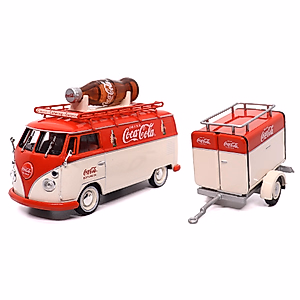 1:43 Coca-Cola 1960 Volkswagen Kombi T1 with Trailer - Motor City Classics