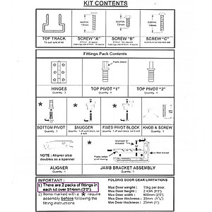 SLIK 08SL00601219 Folding Door Gear Track 1219MM, Aluminium