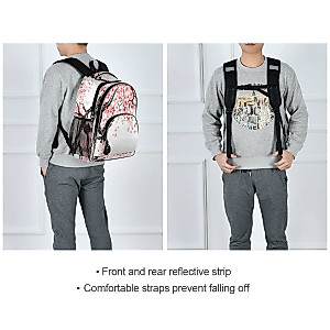 School Backpack Japanese Cherry Tree Blossom Bookbag Schoolbag for School Travel