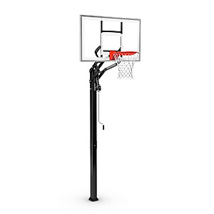 Spalding 54" Tempered Glass U-Turn In-Ground Basketball Hoop