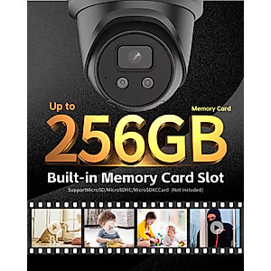 DS-2CD2386G2-ISU/SL 2.8mm HIK 4K 8MP AcuSense PoE IP Camera Outdoor Indoor with Strobe Light and Audible Warning, DarkFighter, Human/Vehicle Detection, H.265+, Work with HIK NVR/Hik-Connect(Black)
