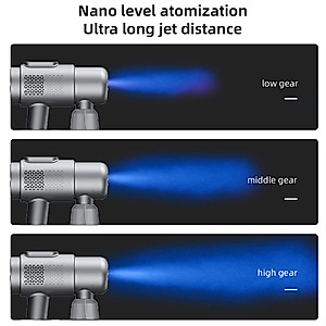 KONBANZE Handheld Nano Machine Fogger Machine，Electrostatic Sprayer，Sanitizer Spray Machine with Blue Light，Electrostatic Nano Atomizer Sprayer & Cordless Nano Steam for Home Office Garden ues (Gray)