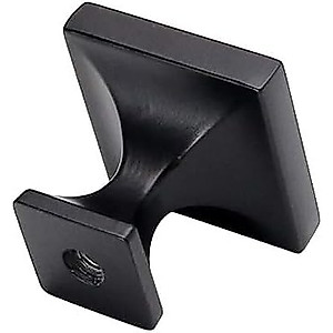 goldenwarm 20 Pack Black Cabinet Knobs for Dresser Drawers Kitchen Hardware Handles 1.1 inch Width Square Knob for Cabinets,Zinc Alloy