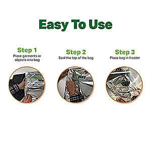 GreenWay Freezer Treatment Bag Kit, Protect Your Clothes with a Set of 5 Reusable Bags, get rid of pests and Odors with an eco-Friendly Alternative DIY Solution