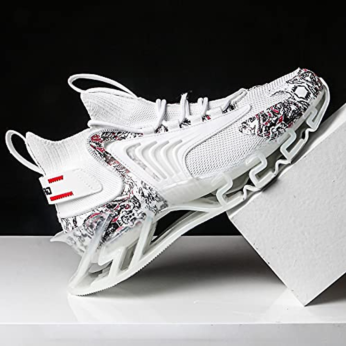 GJUYC Sneakers Shoes for Men Running Shoe Mens Trail Air Fashion Sport Man Athletic Men's Basketball Walking Casual Hiking Male White Size 10 Runner Breathable