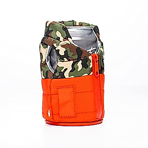 Puffin - The Puffy Beverage Vest, Insulated Can Cooler, Puffin Red/Woodsy Camo