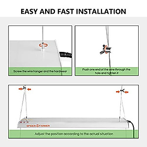 SPIDER FARMER SF-300 LED Grow Light Sunlike Full Spectrum Plant Grow Lights for Indoor Plants Hydroponics Seeding Veg Flower Energy Saving & High Efficiency Growing Lamp 192 Diodes