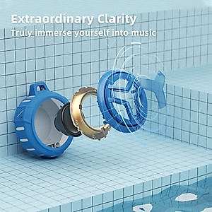 EBODA Shower Bluetooth Waterproof Speaker, IPX7 Floating Portable Wireless Small Speakers with Light, 24H Playtime for Beach, Pool, Kayak Accessories, Gifts for Men and women -Coral Blue