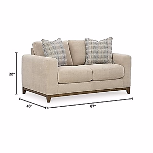 Signature Design by Ashley Parklynn Classic Loveseat for Living Room, Beige