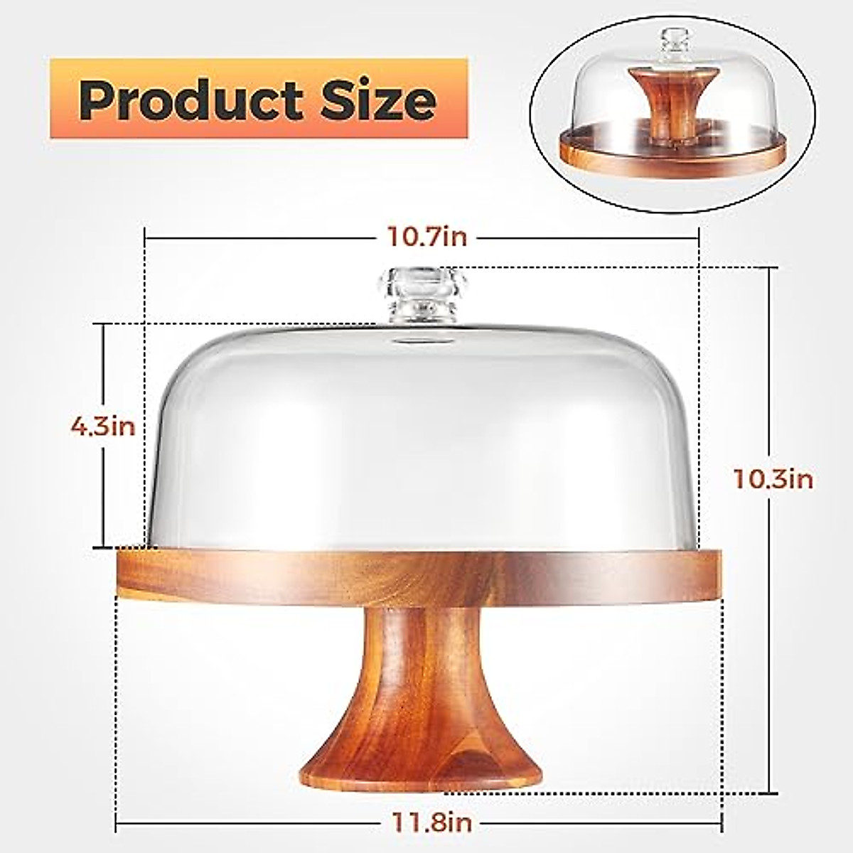 CherHome Square Cake Stand (Wood)