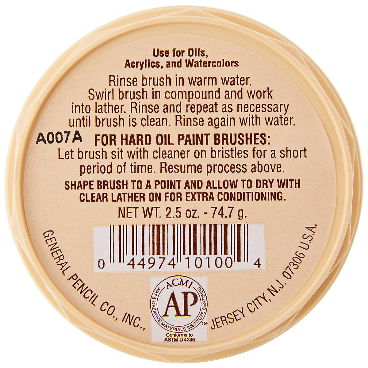 General Pencil Company The Masters Brush Cleaner & Preserver 2.5 0z.