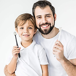 Adult Clean Spiral Bristles Toothbrush, Medium Manual Soft Toothbrushes