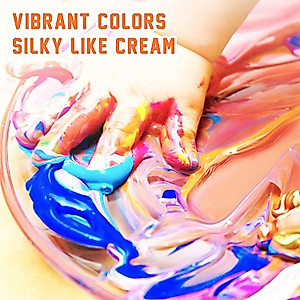 Jar Melo Safe Finger Paints for Baby Kids 3 4 5 6 7 8+Age, 2.1 fl.oz 6 Color Non Toxic Finger Painting Set for Toddler Washable Art Project Painting Preschool Travel Learning Activity Birthday Gifts…