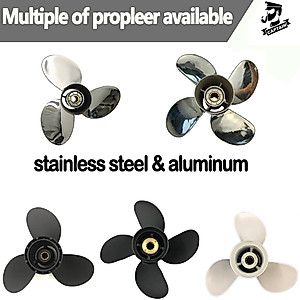Boatman 10 1/2x13 Aluminum Outboard Boat Propeller fit Mercury Engines 25-70 Hp,13 Spline Tooth,RH,OEM NO.48-816704A45