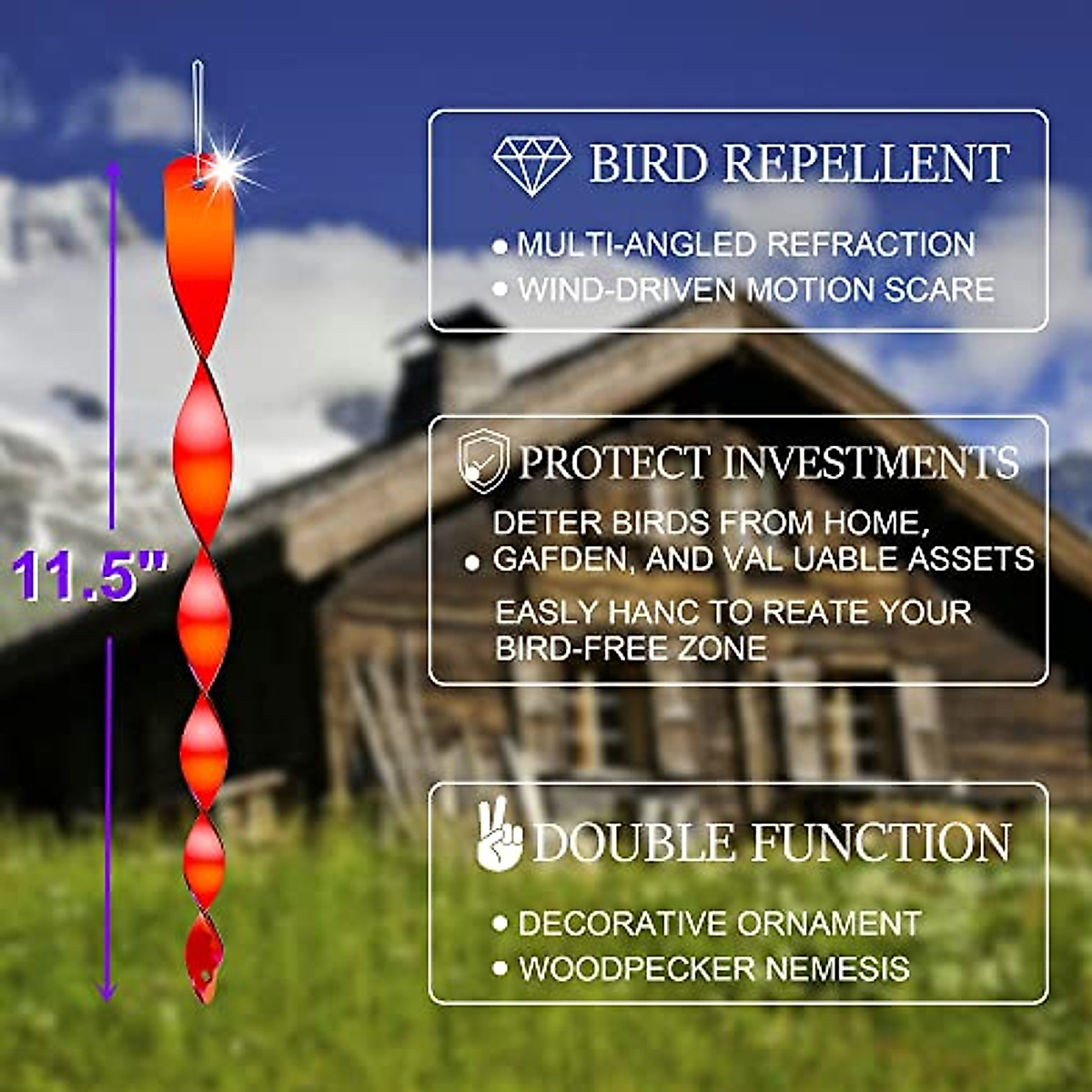 Hausse Bird Repellent Reflectors - 30 Pack Scare Rods