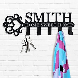 Personalized Key Holder Wall Mount, Customized Key Holder for Wall, Custom Keys Holder on Wall, Personalized Wall Mounted Key Holder Hooks Organizer Rack, Custom Key Rack
