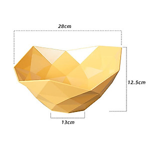 DOITOOL Banana Holder Glass Bowl Fruit Bowl Decorative Dessert Snacks Serving Stand Food Plate Tray Irregular Nuts Plate for Home Counters Centerpiece Yellow Banana Holder Dining Table Decor