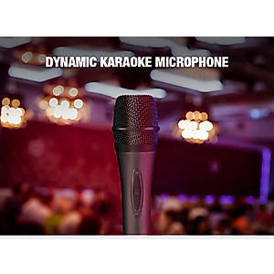 Dynamic Karaoke Microphone with Long Wire 16.4 Ft XLR Cable, Metal Handheld Mic Compatible with Karaoke Machine Speaker Amp Mixer for Karaoke Singing, Speech, Wedding, Stage and Outdoor