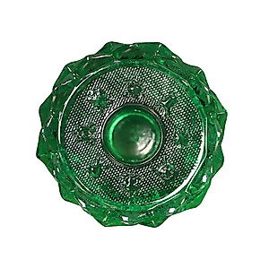 Hand Held Prayer Wheel Holder/Resin Lotus Shaped Hand Held Prayer Wheel Base Display Stand - Tibet Tibetan Buddhism Buddha Prayer Wheel Display Stand(NO Prayer Wheel) (Green)