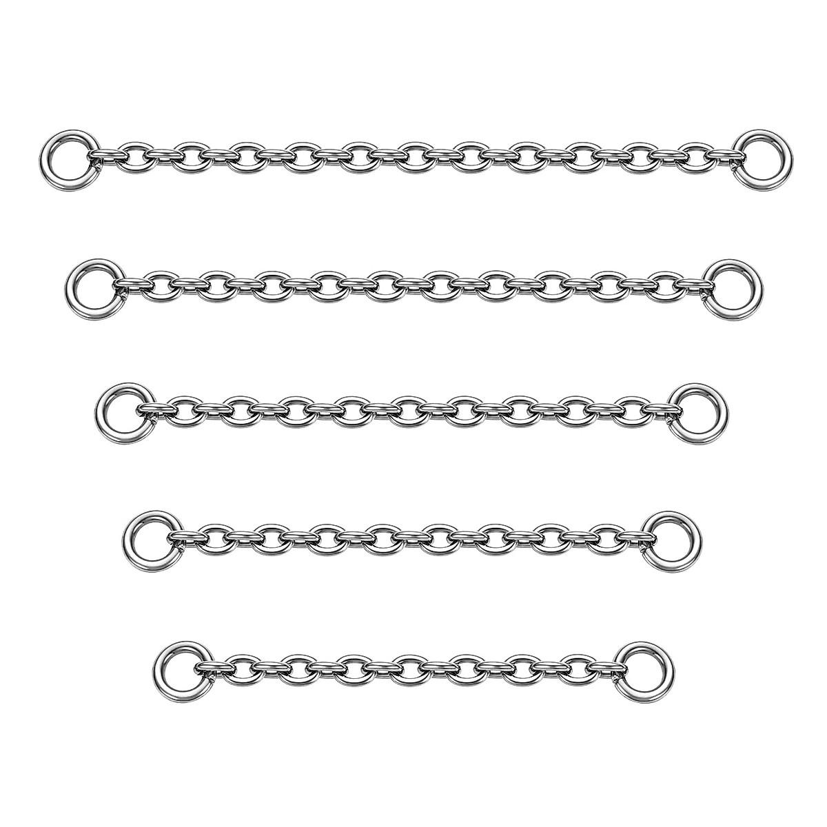 Nose Chain Nose Ring Chain 30mm Nose Chain Piercing Earring Chain Nipple Chain Silver Across Nose Nose to Ear Chain Jewelry Double Nose Ring with Chain G23 Titanium for Women Men Nostril Jewelry