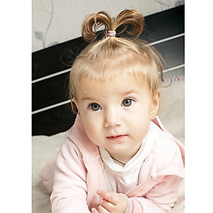 200PCS Small Hair Ties,No Crease Baby Hair Ties,Elastic Hair Ponytail Holder Hair Accessories for Baby Girls Infants Toddlers Kids