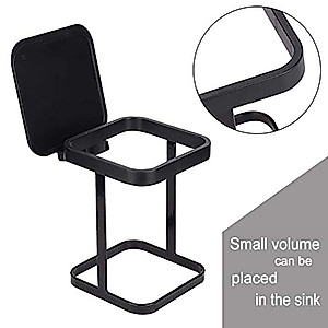 Mukkuri Garbage Bag Holder for Home Kitchen Garbage Can for Car (Black)